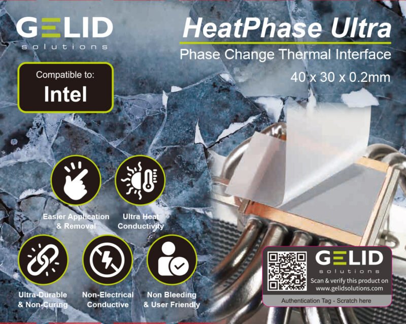 Gelid Solutions HeatPhase Ultra Phase Change Material (PCM) Thermal Pa ...